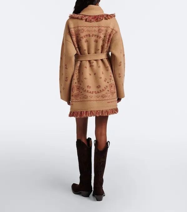 Alanui Bandana Jacquard Cashmere Cardigan