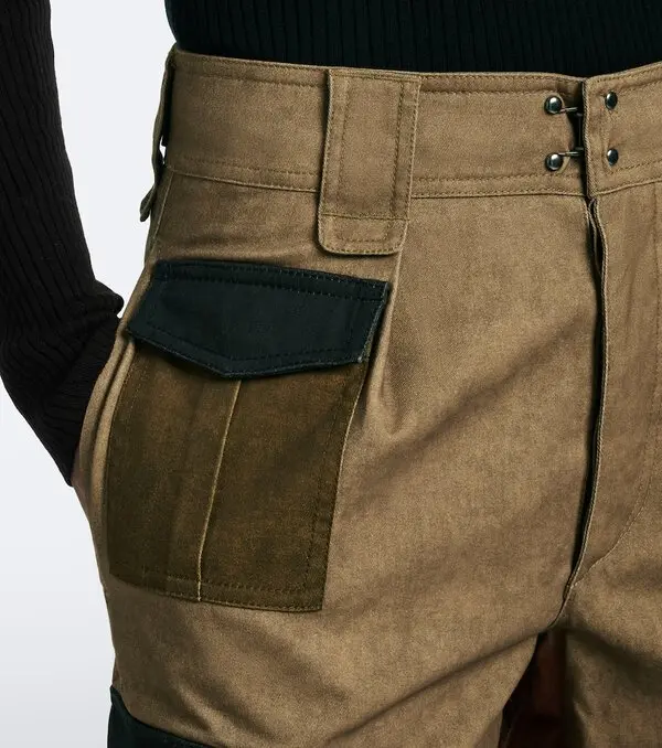 MARANT ETOILE Renzae Patchwork Cotton Cargo Trousers - Multicoloured
