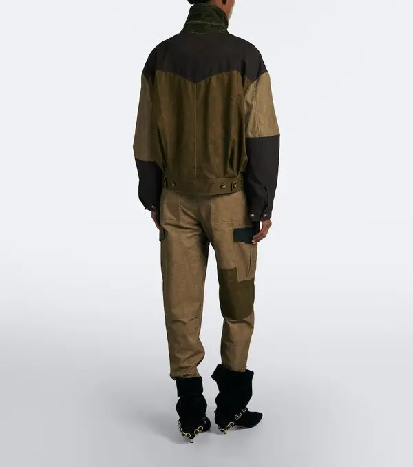 MARANT ETOILE Renzae Patchwork Cotton Cargo Trousers - Multicoloured