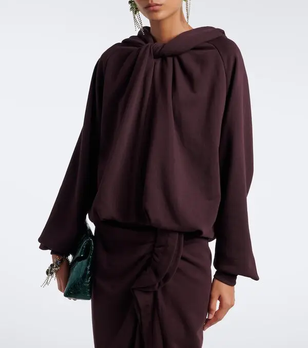 Dries Van Noten Hooded Cotton Jersey Sweatshirt