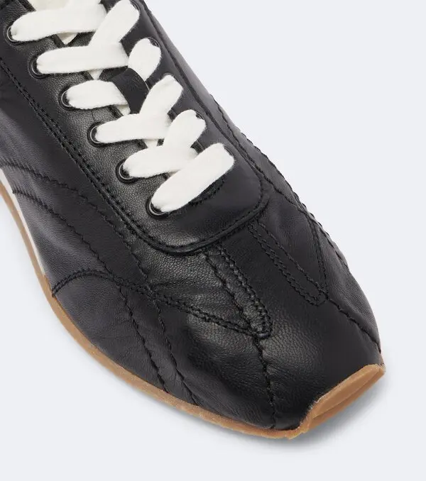 TOTEME Flex Leather Sneakers - Black