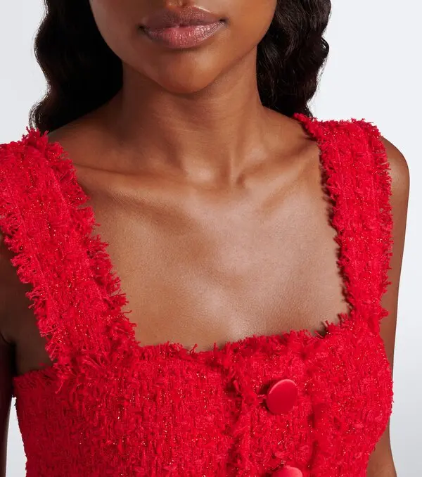 Dolce & Gabbana Cotton-blend Bouclé Crop Top