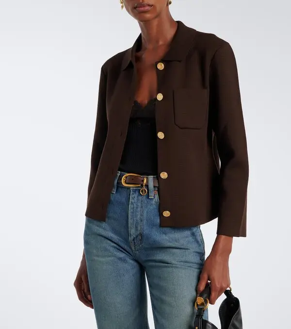 Saint Laurent Knitted Wool Cardigan