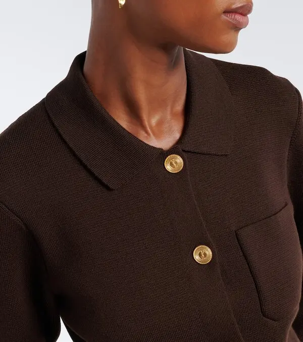 Saint Laurent Knitted Wool Cardigan