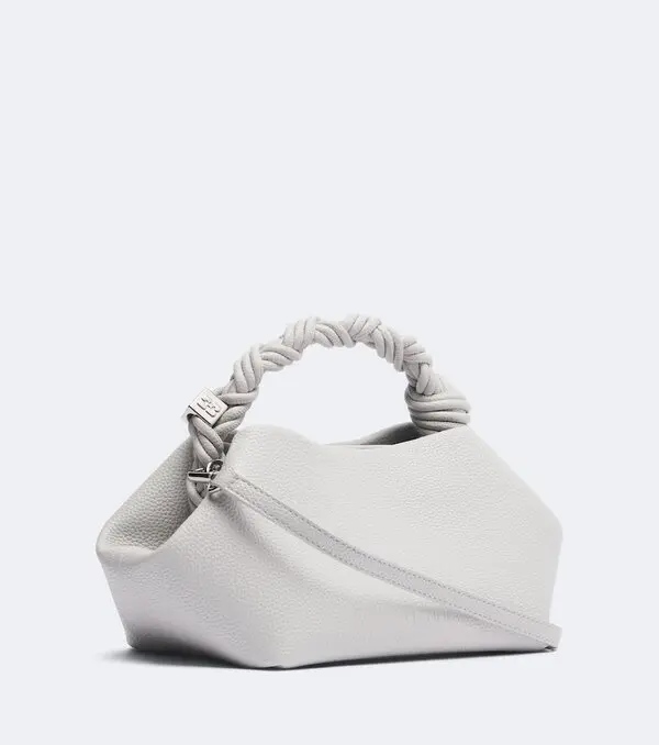GANNI Bou Mini Leather Top-handle Bag - Grey