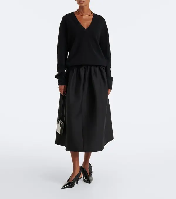 TOTEME Scarf Patent Leather Slingback Pumps