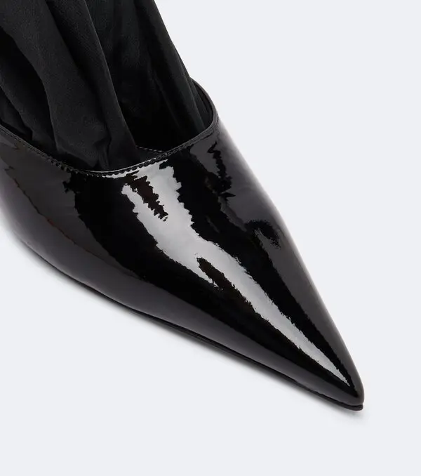 TOTEME Scarf Patent Leather Slingback Pumps