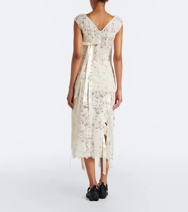 Simone Rocha Bow-detail Lace Midi Skirt