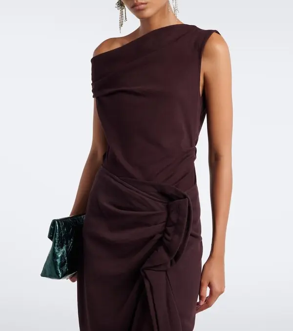 Dries Van Noten Asymmetric Cotton Jersey Top