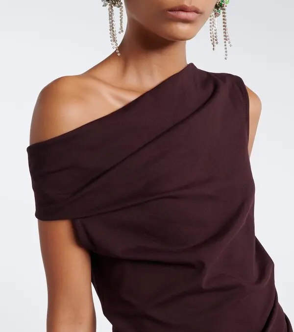 Dries Van Noten Asymmetric Cotton Jersey Top