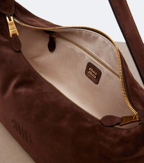 Miu Miu Spirit Suede Shoulder Bag