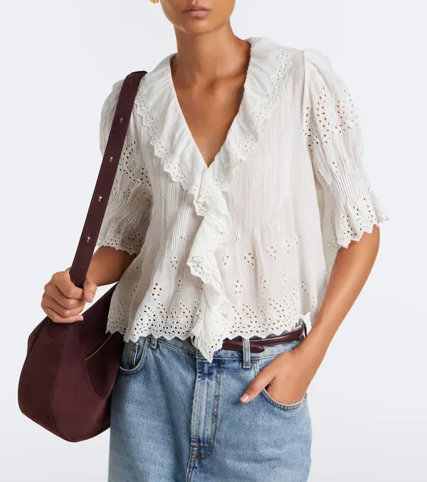 DÔEN Henri Broderie Anglaise Cotton Top