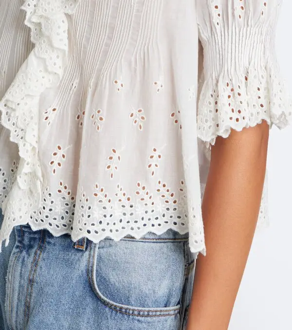 DÔEN Henri Broderie Anglaise Cotton Top