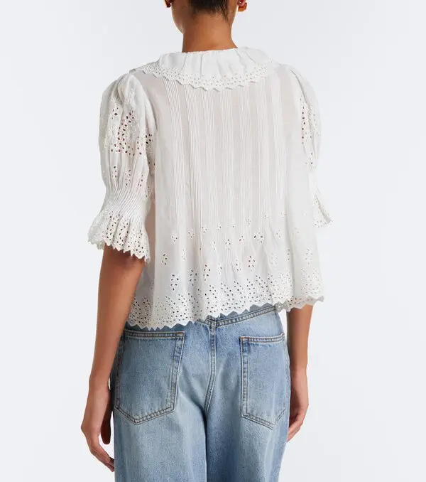 DÔEN Henri Broderie Anglaise Cotton Top