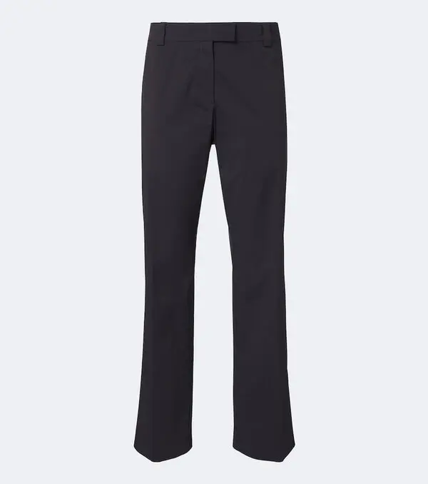 Miu Miu Cotton-blend Poplin Straight Pants
