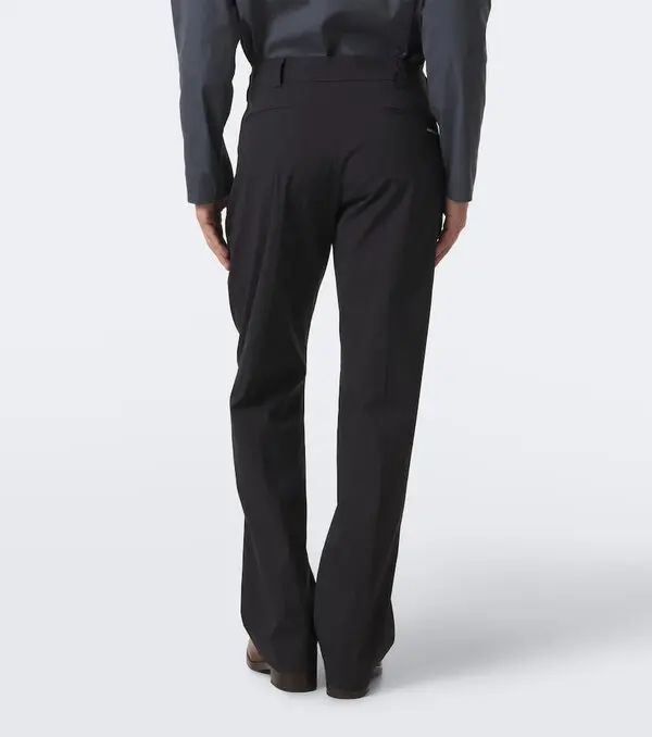 Miu Miu Cotton-blend Poplin Straight Pants