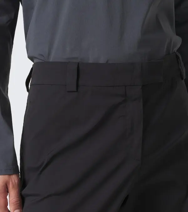 Miu Miu Cotton-blend Poplin Straight Pants