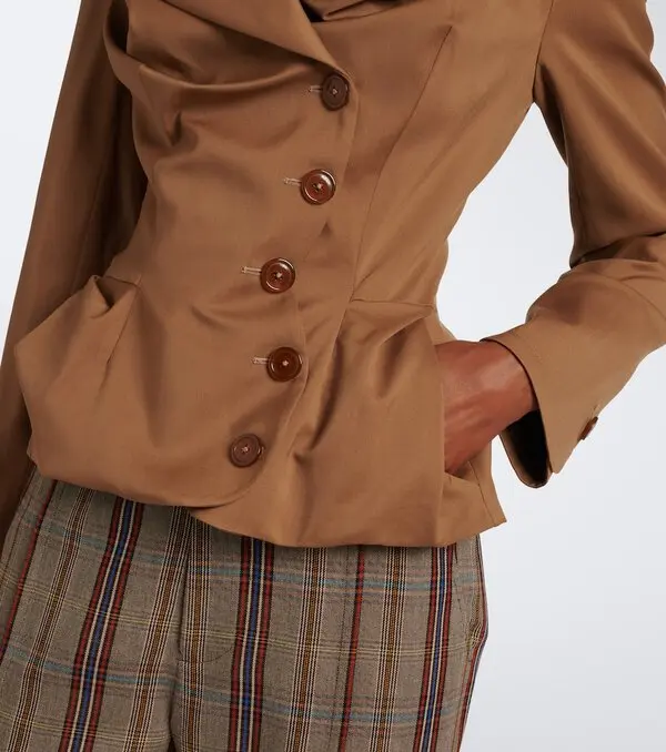 VIVIENNE WESTWOOD Draped Peplum Virgin Wool Jacket