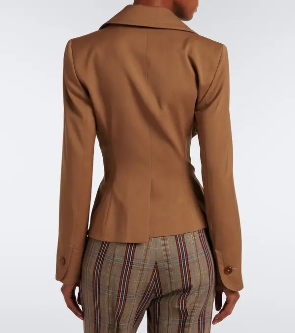 VIVIENNE WESTWOOD Draped Peplum Virgin Wool Jacket