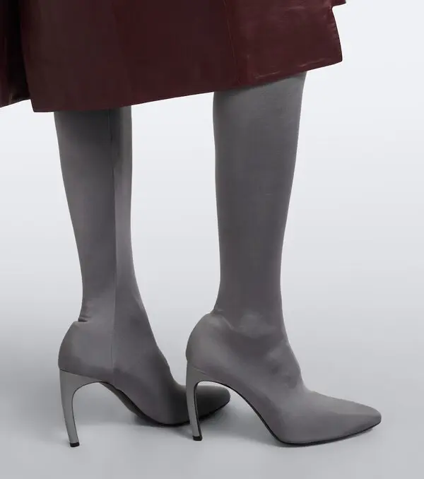 Victoria Beckham Harlow Jersey Over-the-knee Boots - Grey