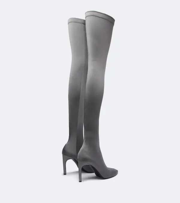 Victoria Beckham Harlow Jersey Over-the-knee Boots - Grey