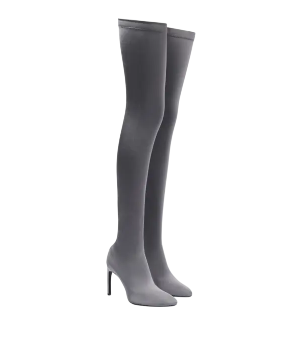 Victoria Beckham Harlow Jersey Over-the-knee Boots - Grey