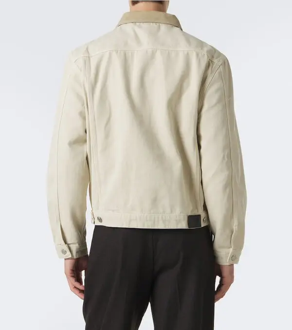 FRAME Suede-trimmed Cotton Field Jacket