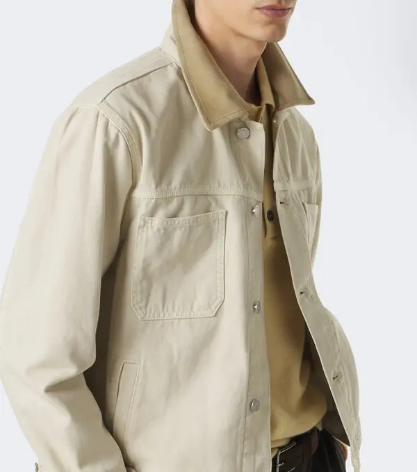 FRAME Suede-trimmed Cotton Field Jacket