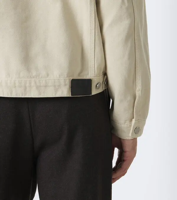 FRAME Suede-trimmed Cotton Field Jacket