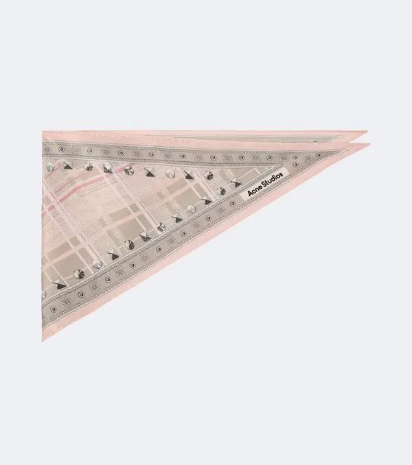 Acne Studios Printed Silk Satin Scarf - Multicoloured