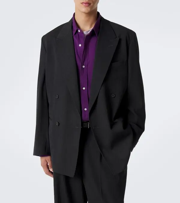 A.PRESSE Double-breasted Wool Blazer