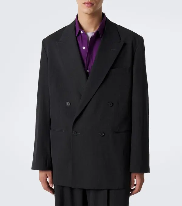 A.PRESSE Double-breasted Wool Blazer
