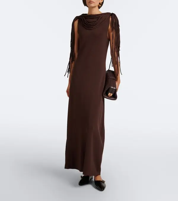 Altuzarra Fringed Jersey Maxi Dress