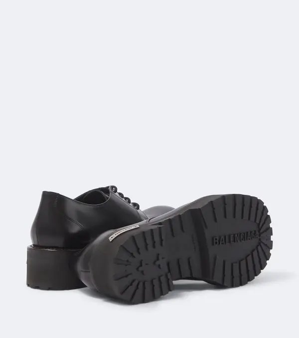 Balenciaga Venom Leather Derby Shoes