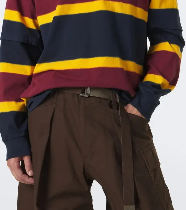 Sacai Striped Cotton Jersey Sweatshirt
