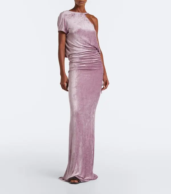 Rick Owens Draped Velvet Gown