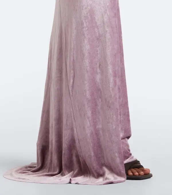 Rick Owens Draped Velvet Gown