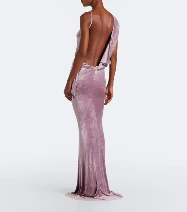 Rick Owens Draped Velvet Gown
