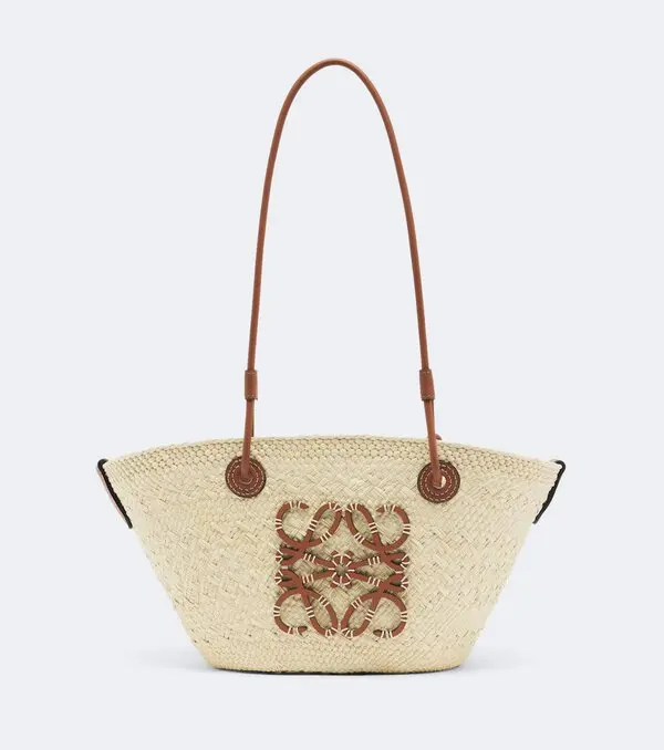 Loewe Anagram Small Leather-trimmed Basket Bag