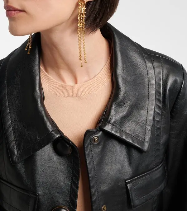 Chloé Shearling-trimmed Leather Jacket