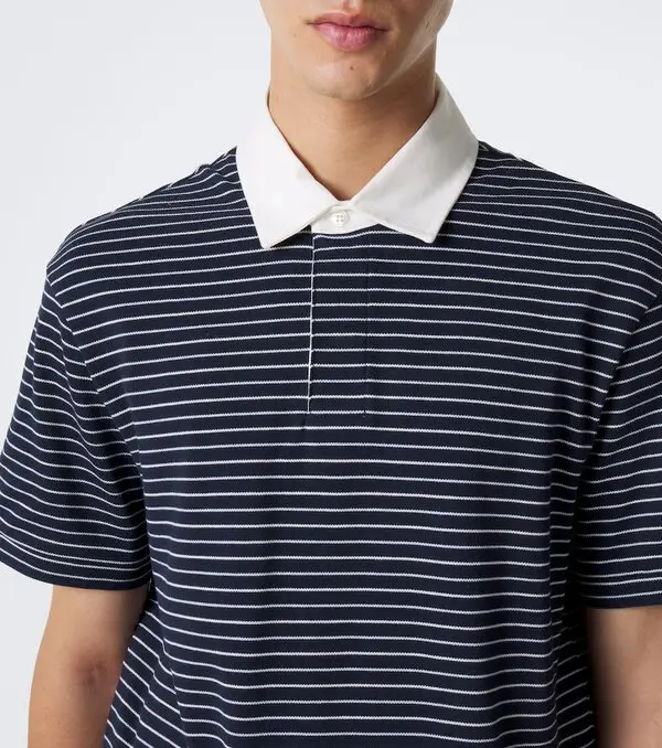 Dunhill Striped Cotton Piqué Polo Shirt