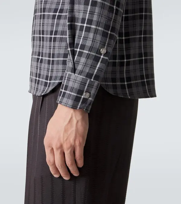 TOM FORD Checked Cotton Twill Western Shirt