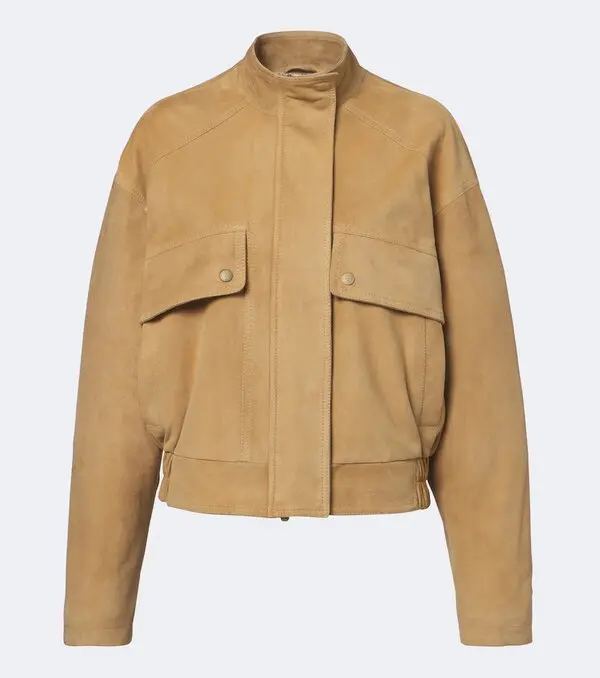 Eleventy Suede Bomber Jacket
