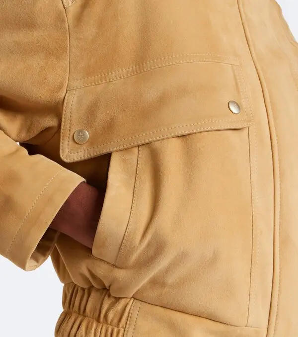Eleventy Suede Bomber Jacket