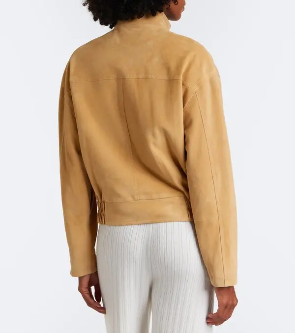 Eleventy Suede Bomber Jacket