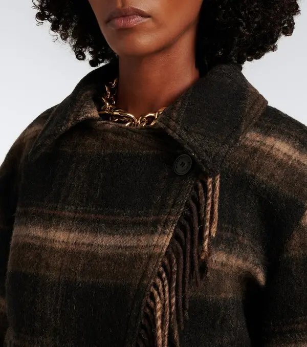 MARANT ETOILE Galeane Plaid Wool-blend Jacket
