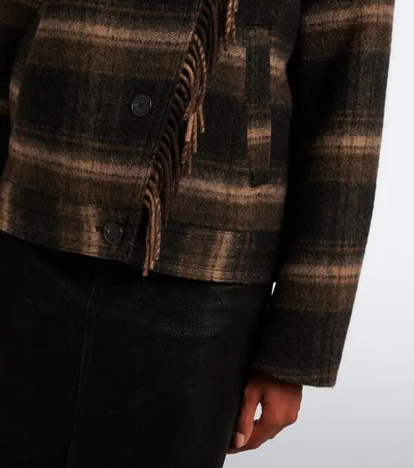 MARANT ETOILE Galeane Plaid Wool-blend Jacket