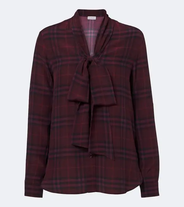 Burberry Check Silk Blouse