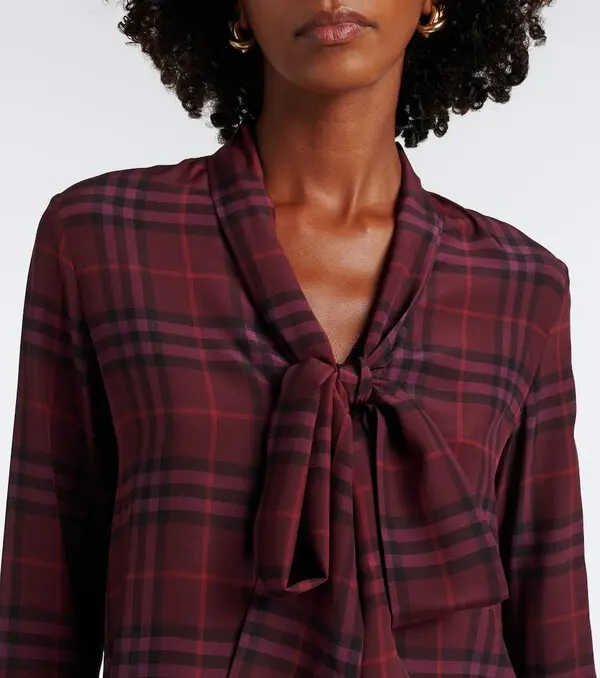 Burberry Check Silk Blouse
