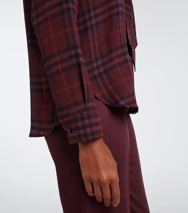 Burberry Check Silk Blouse